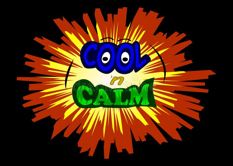 Graphic Shirt Design, Typography Slogan with Cool N Calm. Colorful ...