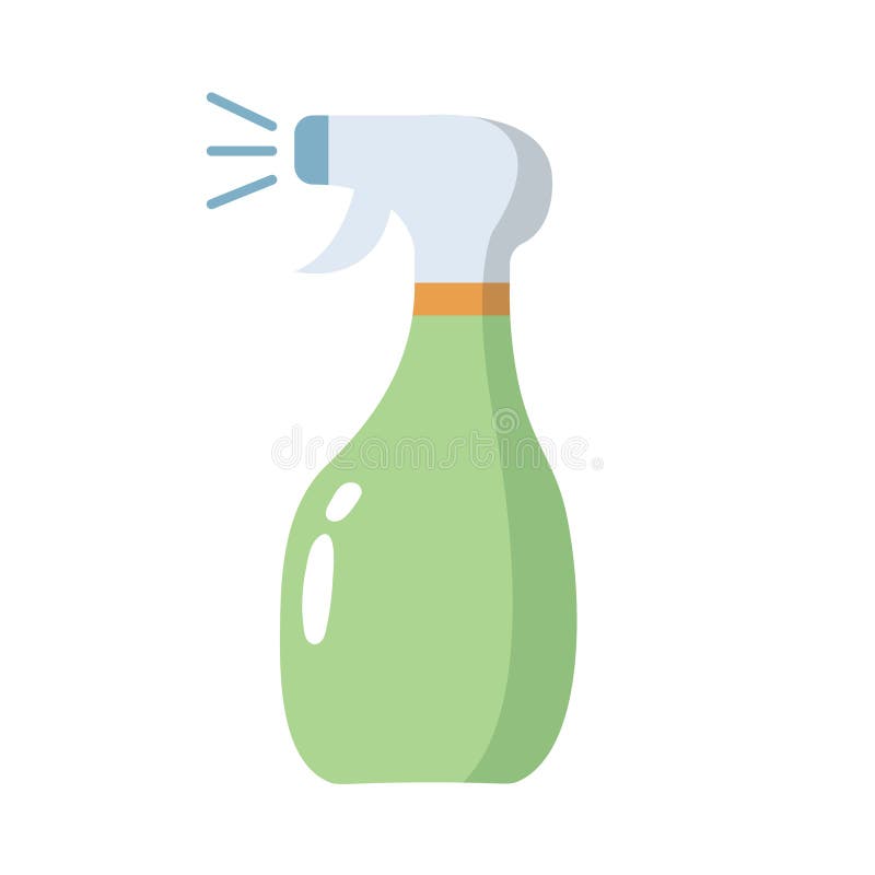 Plastic Spray Bottle Vector Illustration, Ironing Spray Icon, Laundry ...