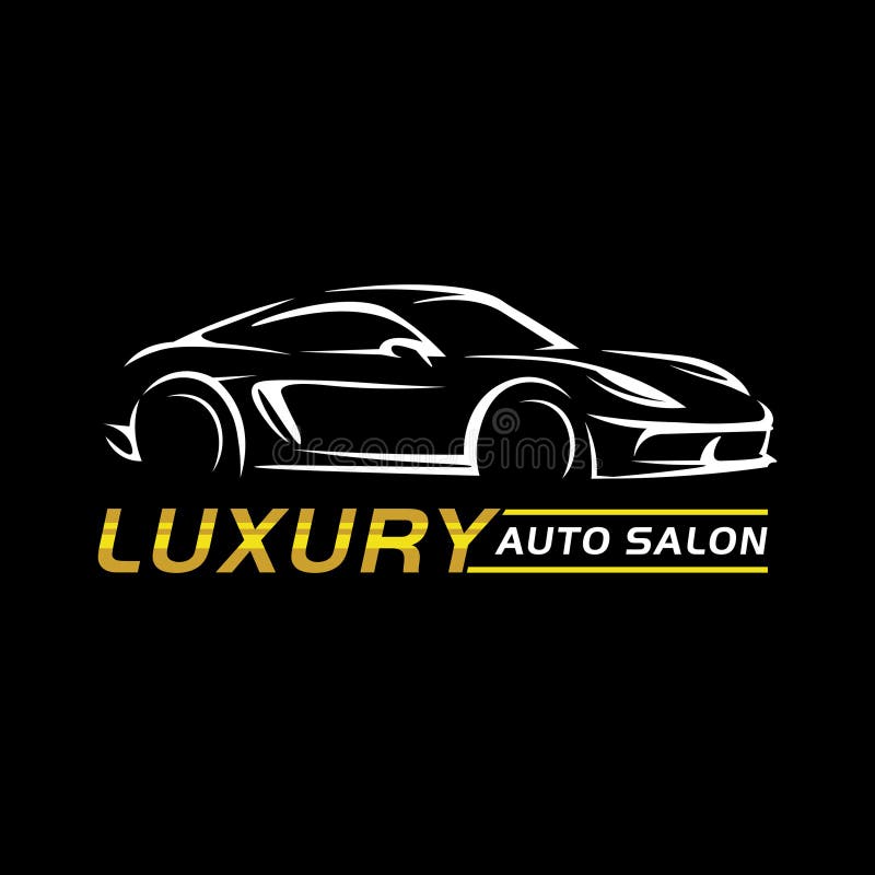 Luxury Car Vector Illustration Car Salon Service Logo Design Stock ...