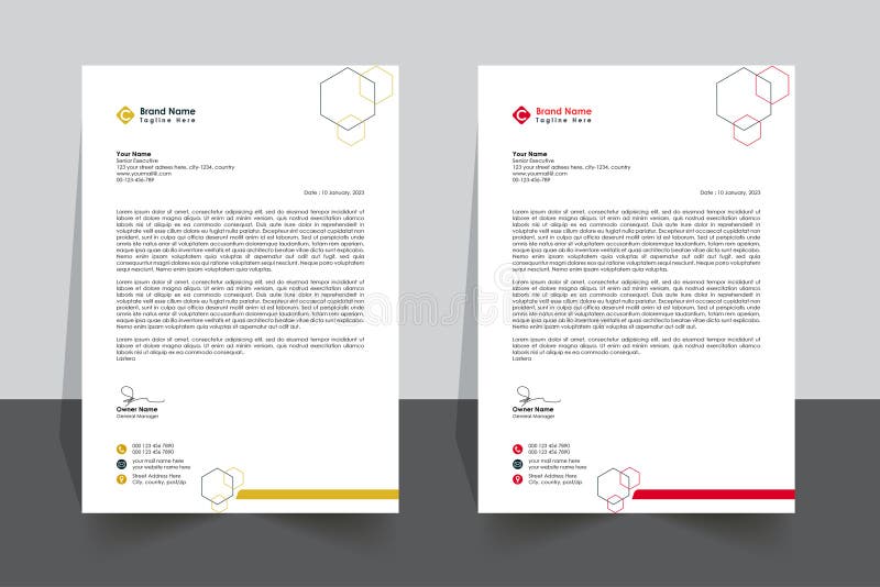 Creative Business Pad Template, Corporate Letterhead Design. Stock ...