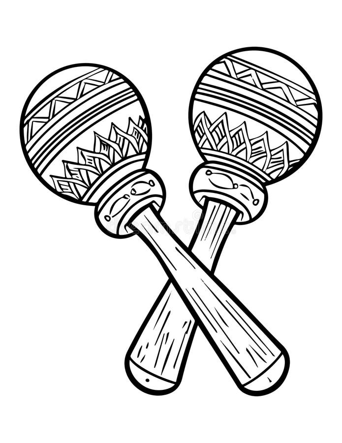 Musical Instrument Coloring Page Stock Vector - Illustration of ukulele ...