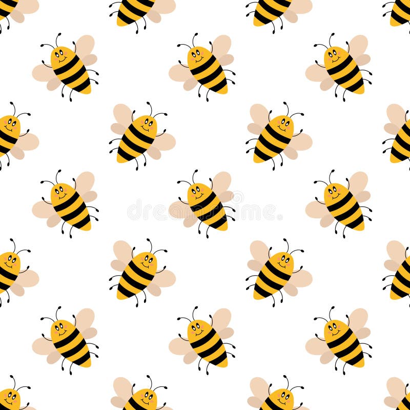 Cartoon Bee Seamless Stock Illustrations – 7,103 Cartoon Bee Seamless ...