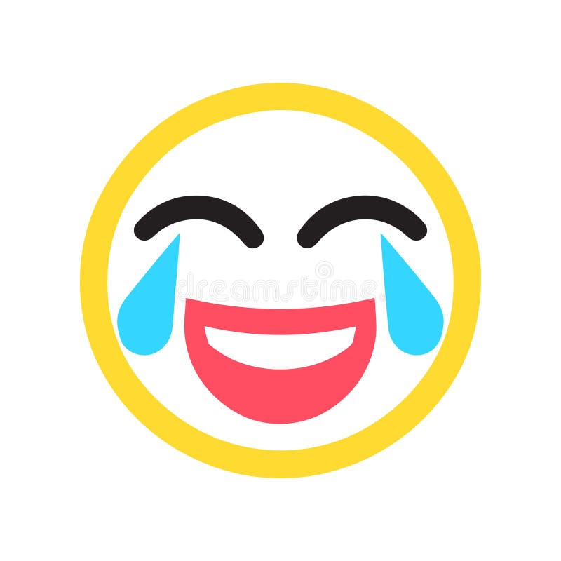 Funny laughing face. stock vector. Illustration of tears - 315631802