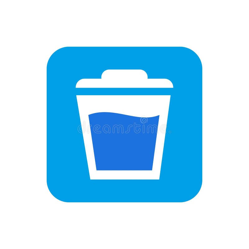 Trash Bin Icon Logo Design Element. Can Be Used for Web and App Stock ...