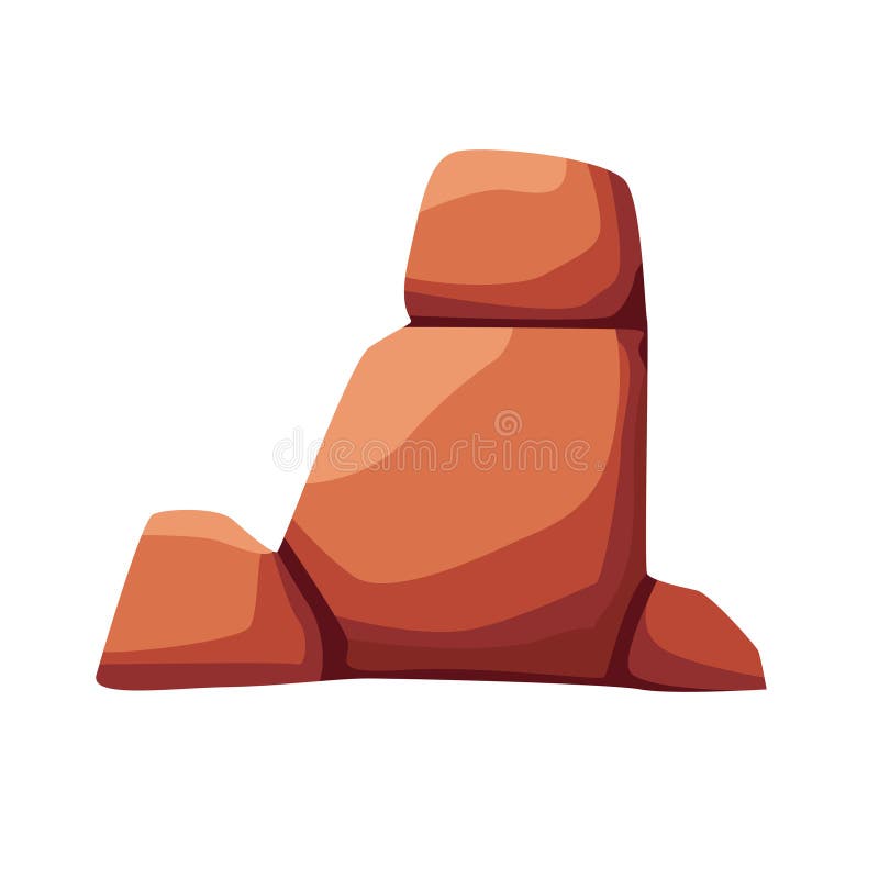 Desert Rock Cliff Vector Illustration, Stone Formation Image Stock ...
