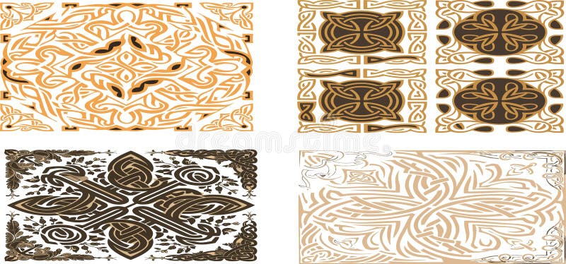 Print MYSTICAL CELTIC PATTERNS VECTOR ILLUSTRATION SET Stock Vector ...