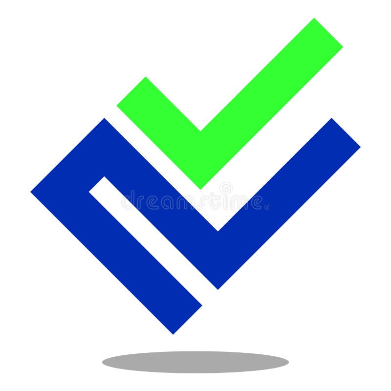 Colorful Line Logo Design. Blue and Green Stock Vector - Illustration ...