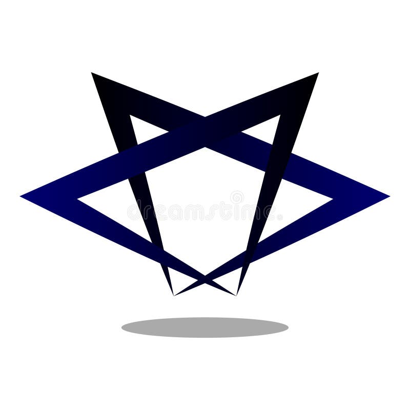 Blue and Black Line Logo. Triangle Stock Vector - Illustration of color ...