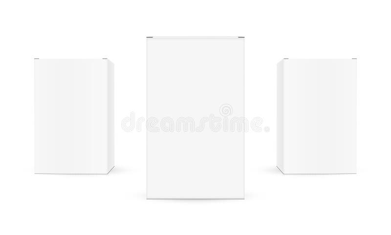 Three Small Rectangular Boxes, Front View Stock Vector - Illustration ...