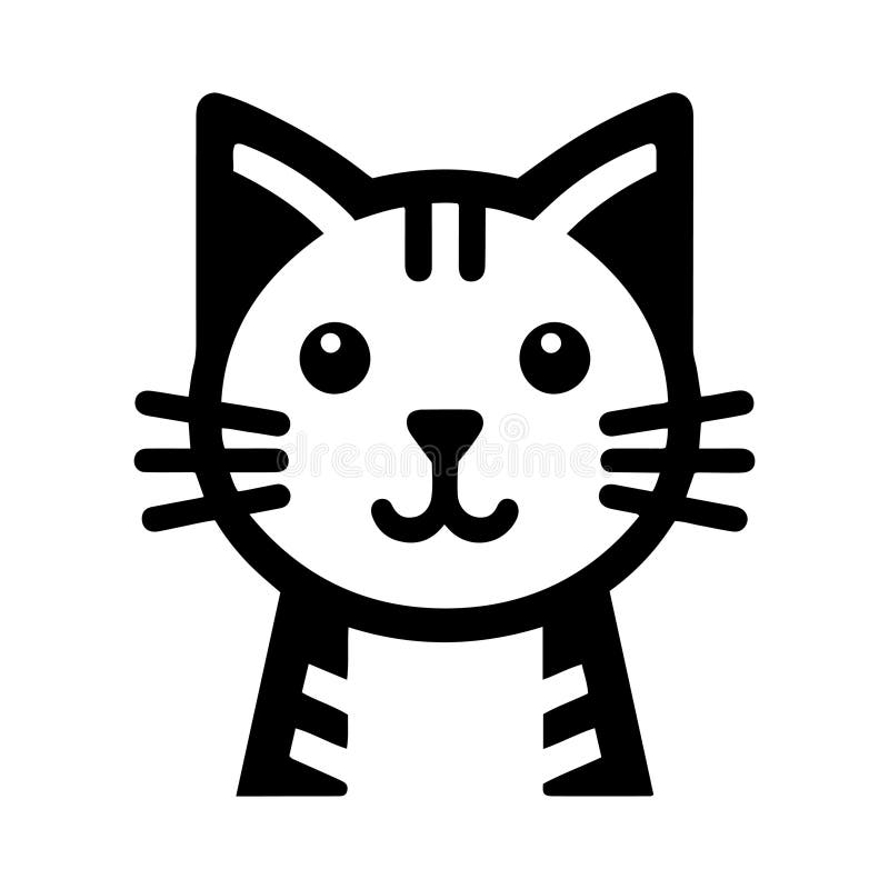 Cat head line art vector. stock vector. Illustration of face - 316494509