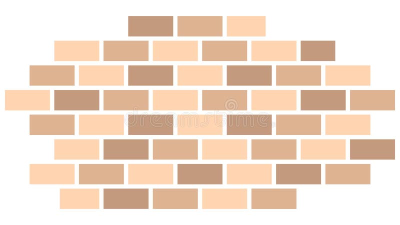 Brick Wall Background Vector Illustration, Brickwork of Construction ...