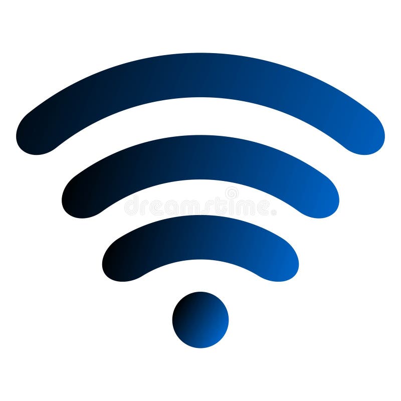 Blue Wi-fi icon stock vector. Illustration of blue, shiny - 316614525