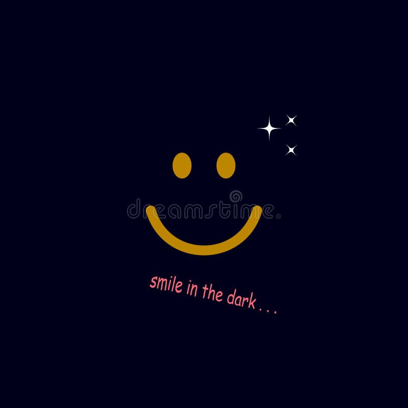 Smile Icon on the Dark Background. Simple Concept Stock Vector ...