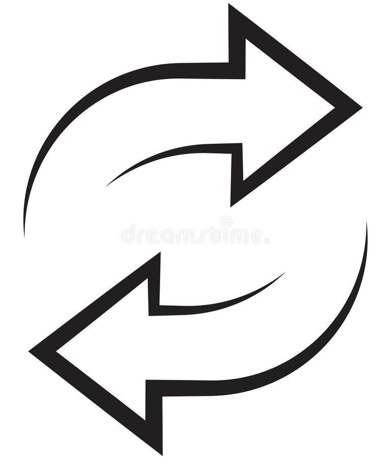 Repeat Arrow Icon, Roundabout Symbol, Arrow Icon for Using Technology ...