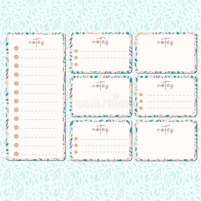 Planner Planning Printable Eps Ai Fabric Fabrics Notes Note Template ...