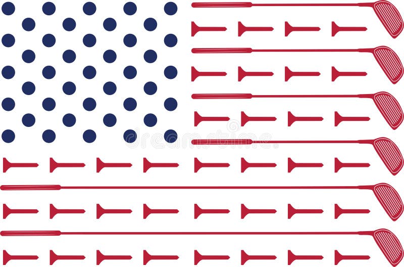 Golf American Flag, Golf Team, Golf Club, Golf Ball Vector Files Stock ...