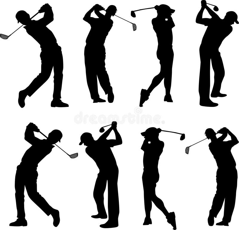 Golf Man, Golfer Silhouette, Golf Player Vector Files Stock Vector ...