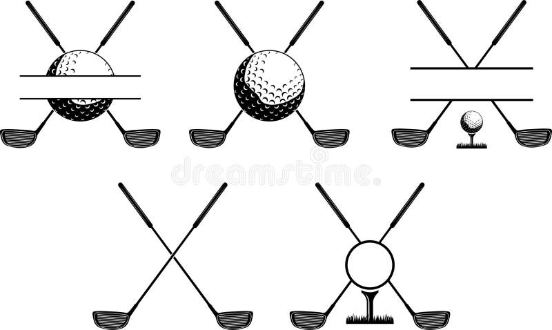 Golf Monogram, Golf Name Frame, Golf Club Vector Files Stock Vector ...