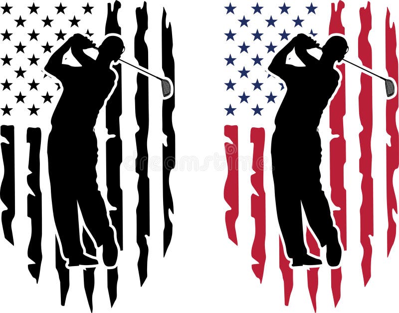 Golf Player, American Golf, US Flag Golf Files Stock Vector ...