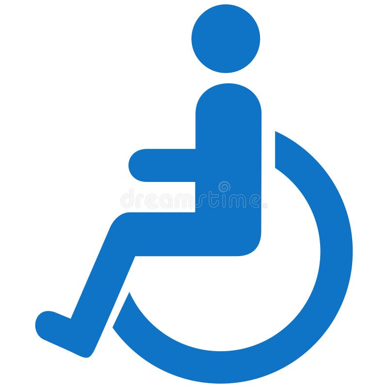 Restroom Sign for Disabled on the Wheelchair, Toilet Vector for ...