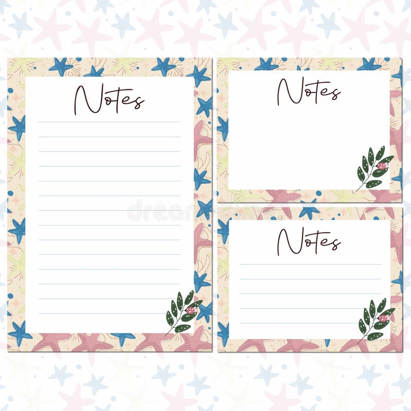 Notes Template Weekly daily Monthly Planning Plan Stock Vector ...