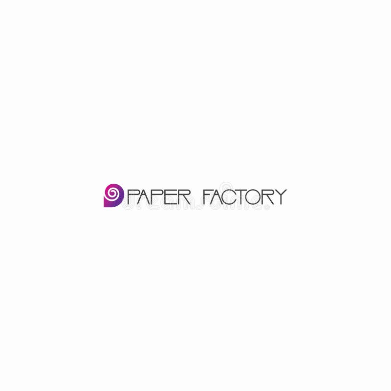 Paper factory stock illustration. Illustration of logo - 317088629