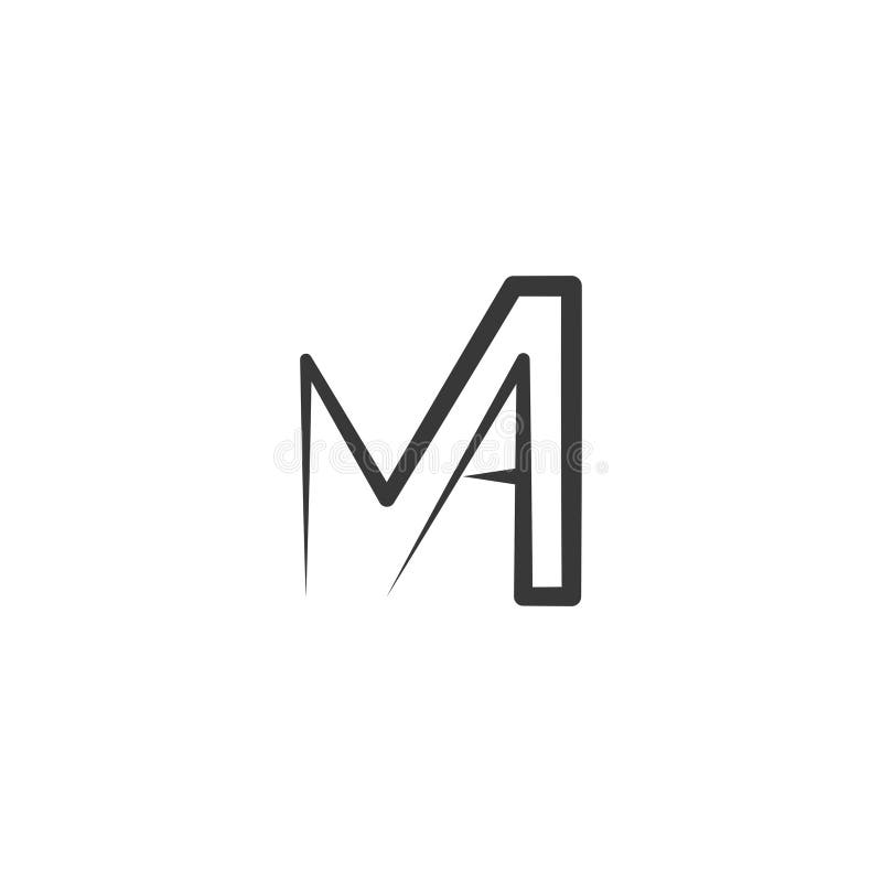 Alphabet Initials Logo am, MA, M and a Stock Vector - Illustration of ...