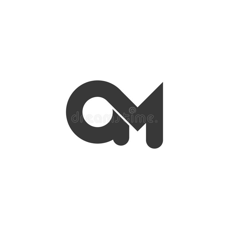 Alphabet Initials Logo am, MA, M and a Stock Vector - Illustration of ...