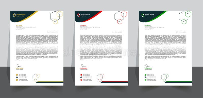 Popular Modern Business Pad Design Letterhead Pad Template Stock Vector ...