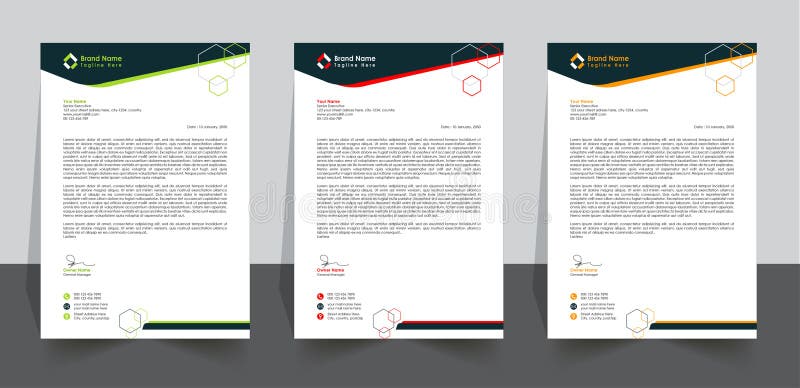 Most Download Business Pad Design Modern Letterhead Pad Template Stock ...