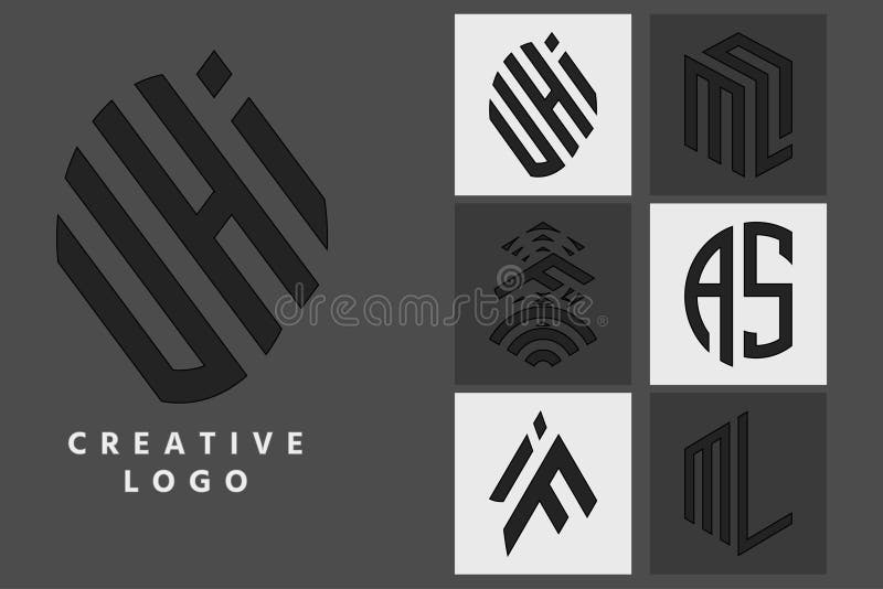 Letter Logo Design with Creative Modern Trendy Typography and Black ...