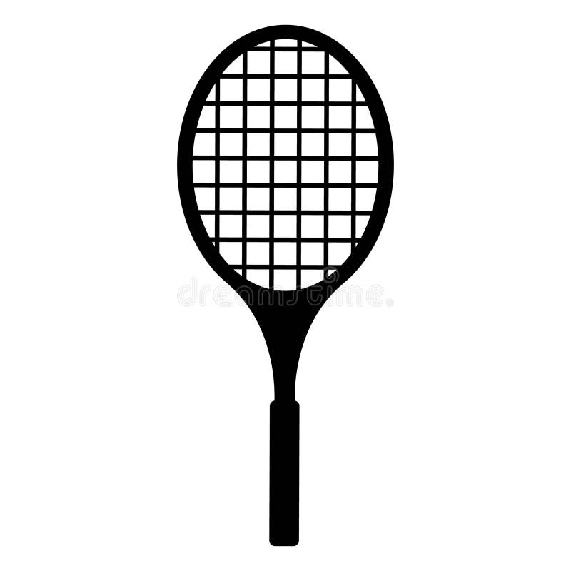 Tennis racket icon stock vector. Illustration of black - 317533297