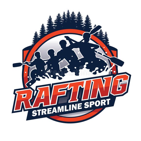 Rafting Logo Design. River White Water Rafting Logo Stock Vector ...