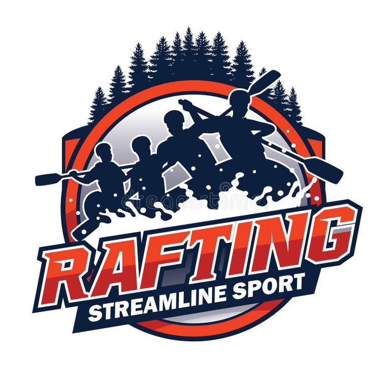 Rafting Logo Design. River White Water Rafting Logo Stock Vector ...