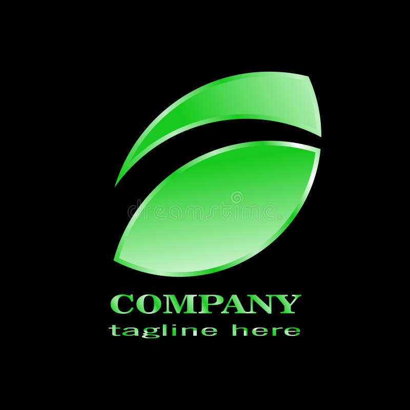 Green Trendy Shape Modern Logo Design. Elegant Circle Metallic Green ...