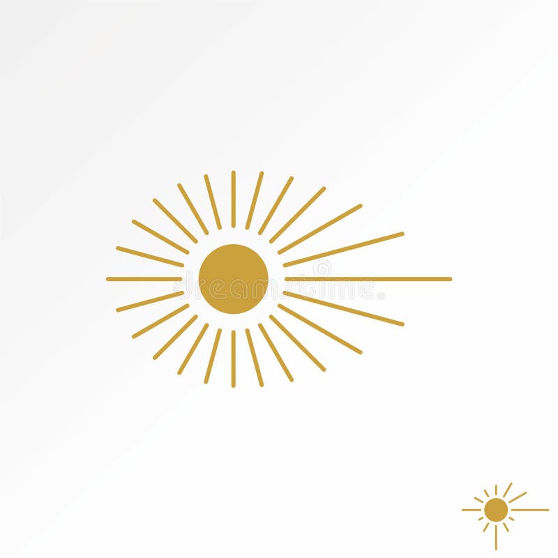 Sun Raise with Rays Like Vision Eyes Symbol. Related To Art Ancient ...