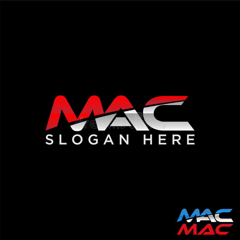 Initial Letter MAC Font Cutting Sport Fast. Related To Typography ...