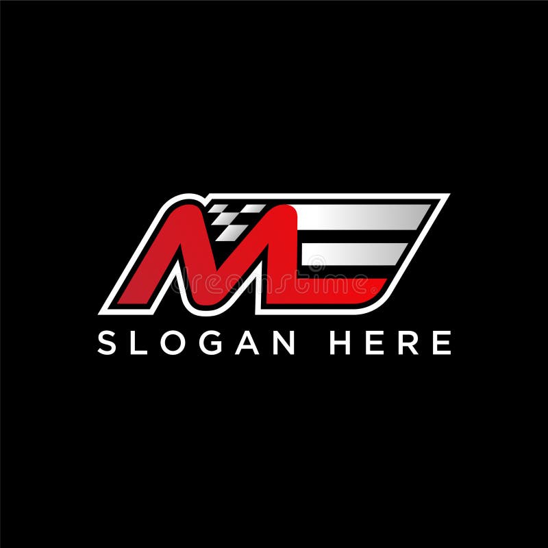 Initial Letter ME Italic Font Fast Flag Sport Car. Related Typography ...