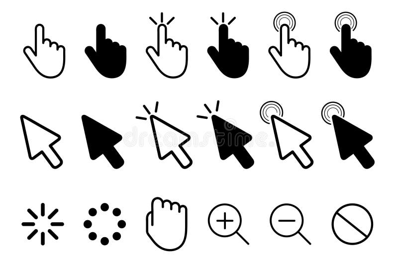 Computer Mouse Symbols Stock Illustrations – 3,057 Computer Mouse ...