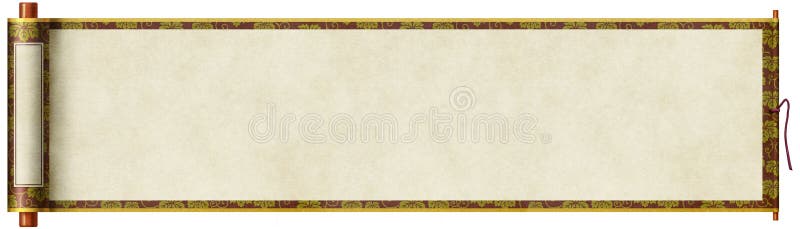 Illustration Materials of Ancient Japanese Scrolls. Stock Image ...