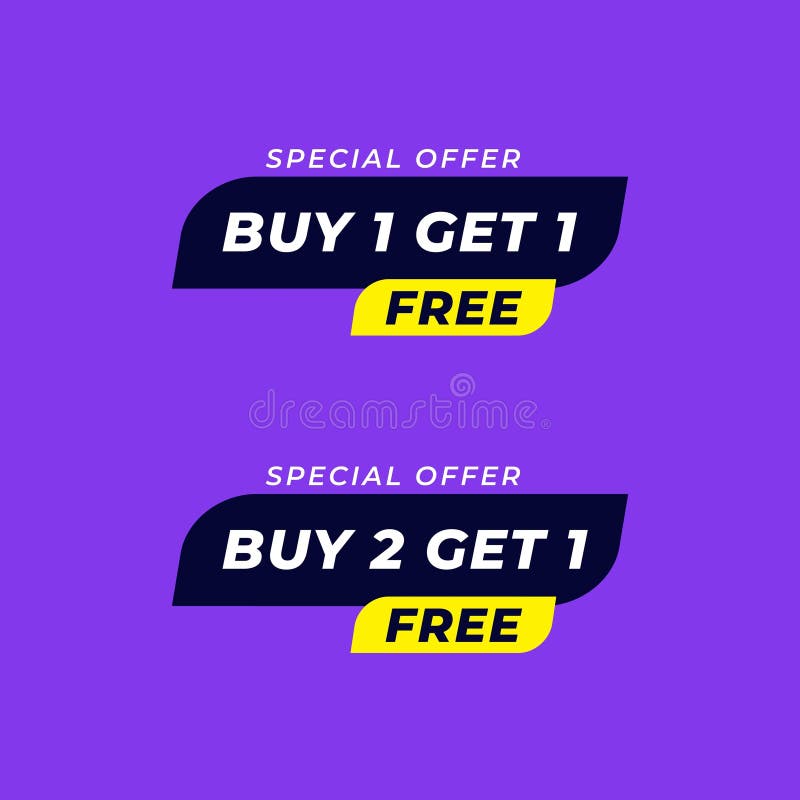 Special Offer Buy 1 Get 1 Free Design Emblem Stock Vector ...