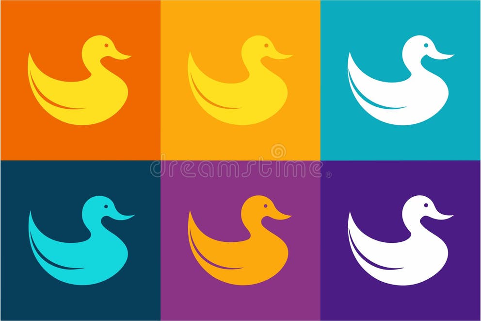 Stylized Duck Vector Illustration Elements Stock Vector - Illustration ...