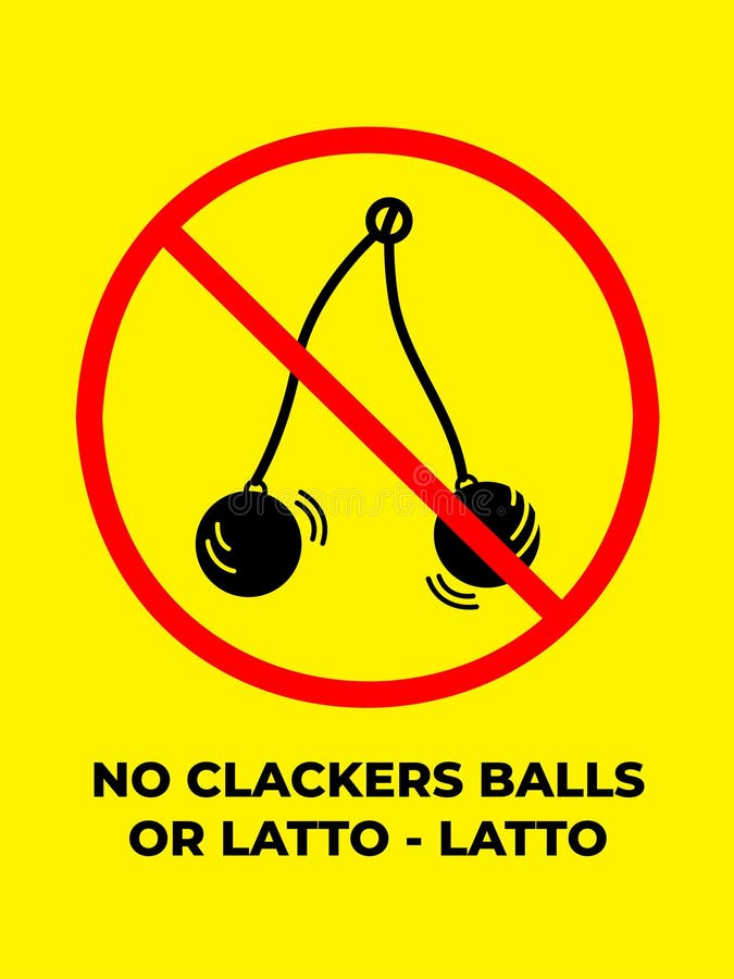 No Clackers Ball or Latto-latto Toy Poster Banner Stock Vector ...