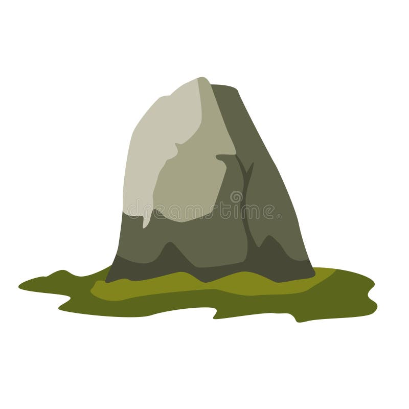 Giant Rock Vector Illustration, Large Boulder Image, Huge Stone ...
