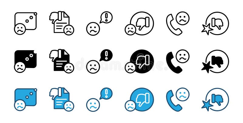 Complaint Icons for Customer Service and Communication Support Stock ...