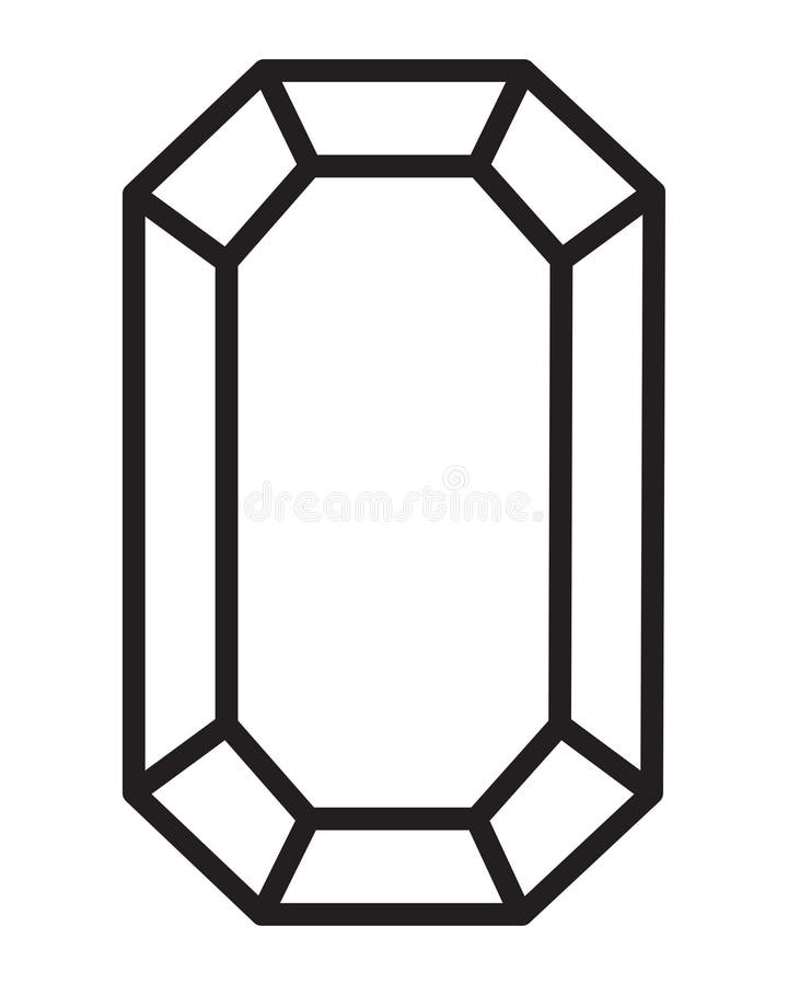 Jewelry Stone, Jewelry Insert Made of Precious Stone - Vector Linear ...