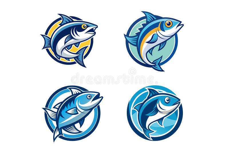 Fish Logo Icon, Vector Illustration Stock Vector - Illustration of ...