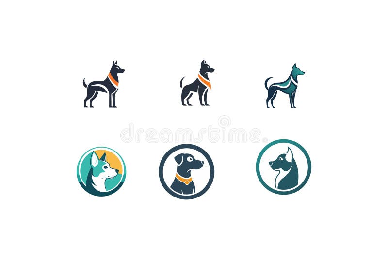 Dog Logo Collection Modern Designs for Business Vector Illustration ...