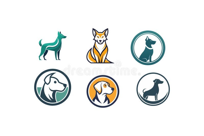 Dog Logo Collection Symbol Modern Designs for Business Vector ...
