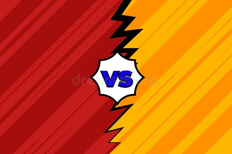 Background Flat Cartoon Comic Versus Vector Image Stock Vector ...